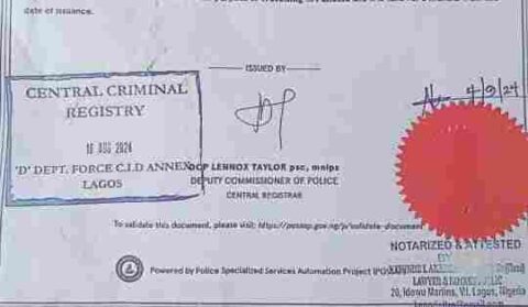 How to Authenticate Police Clearance Certificate in Nigeria: A Step-by-Step Guide - Document ...
